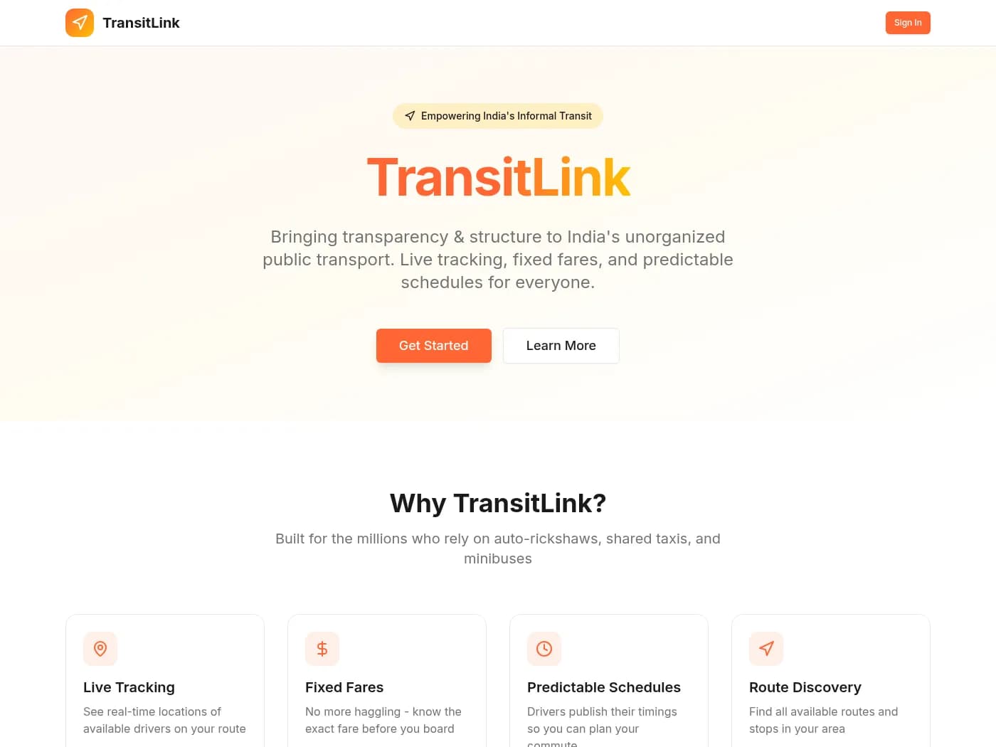 TransitLink: Bringing Transparency & Structure to India's Informal Public Transport