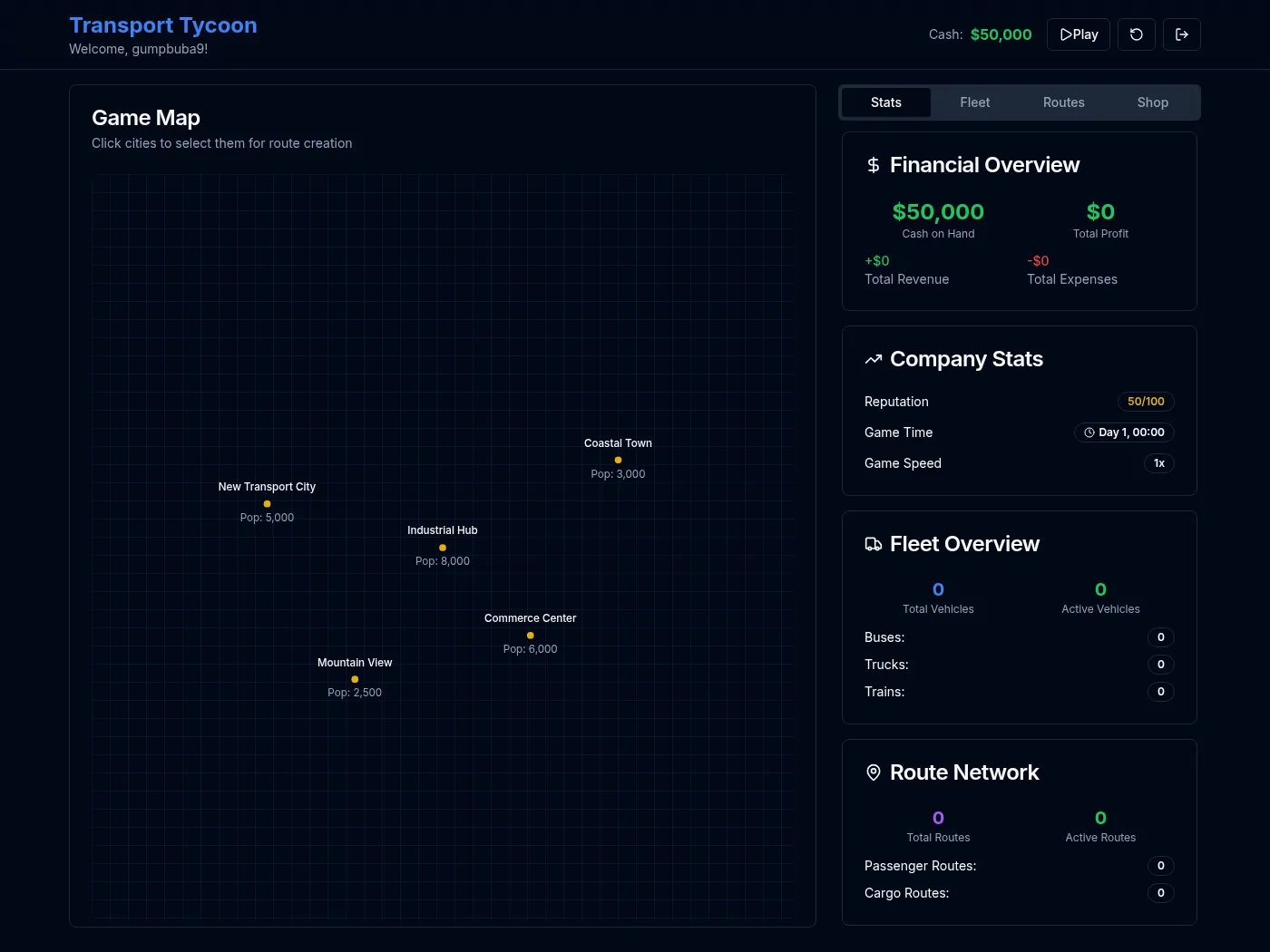Transport Tycoon Game
