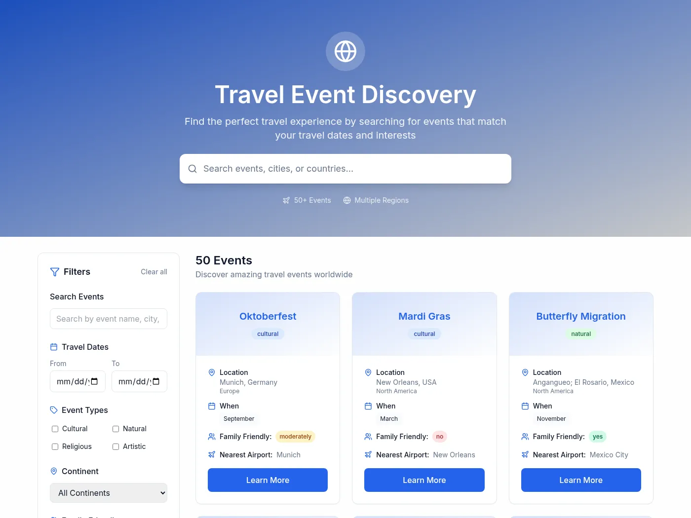 Smart Travel Destination Finder