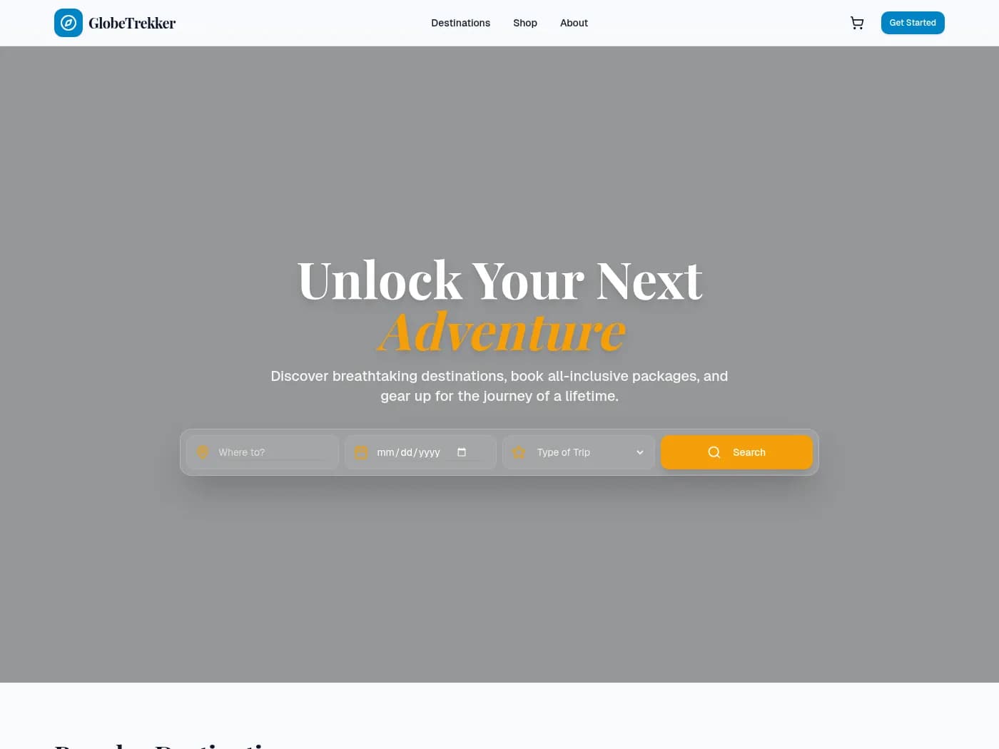 GlobeTrekker Agency Site