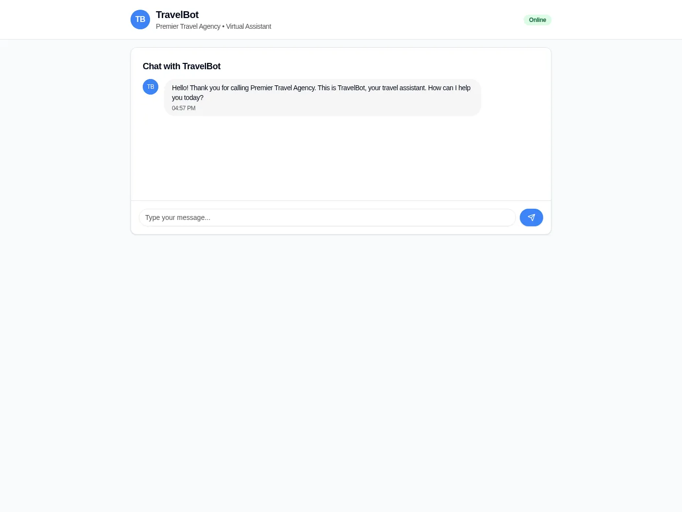 TravelBot: Virtual Travel Sales Agent for Agencies