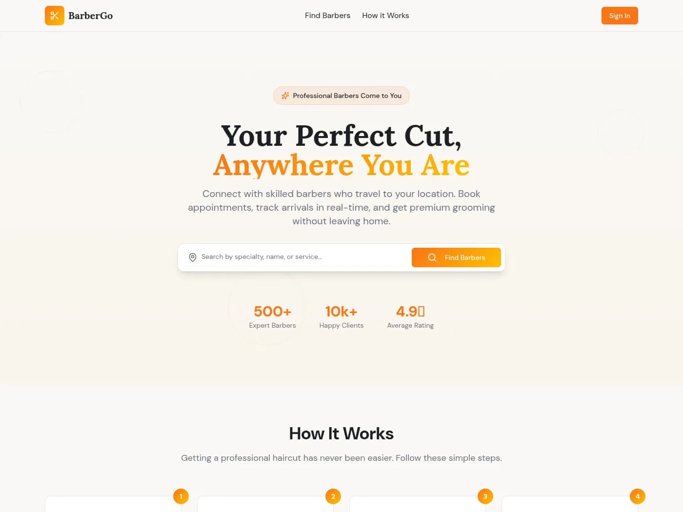 Traveling Barber Appointment Platform