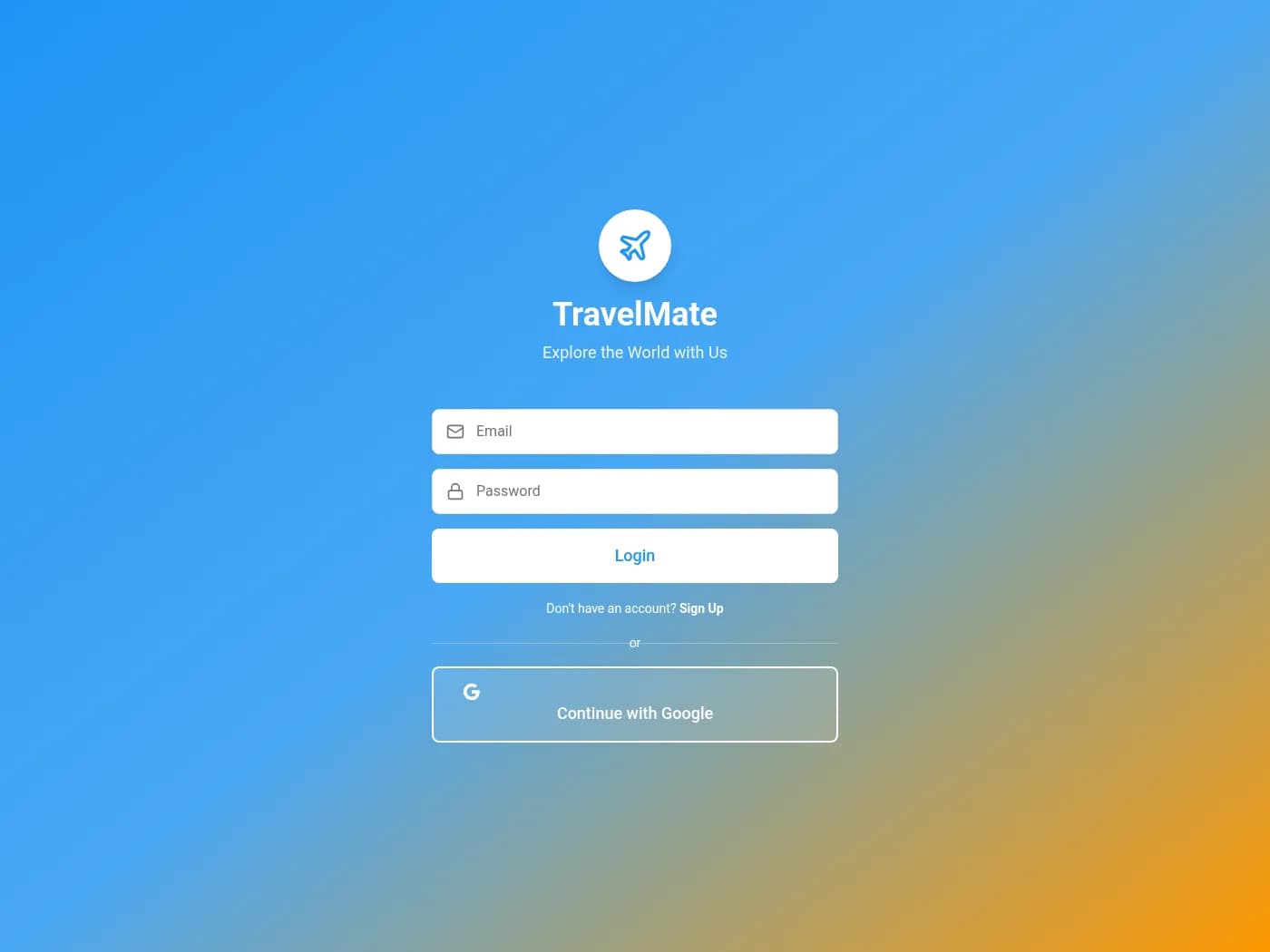 TravelMate UI – Modern Travel Guide App Interface