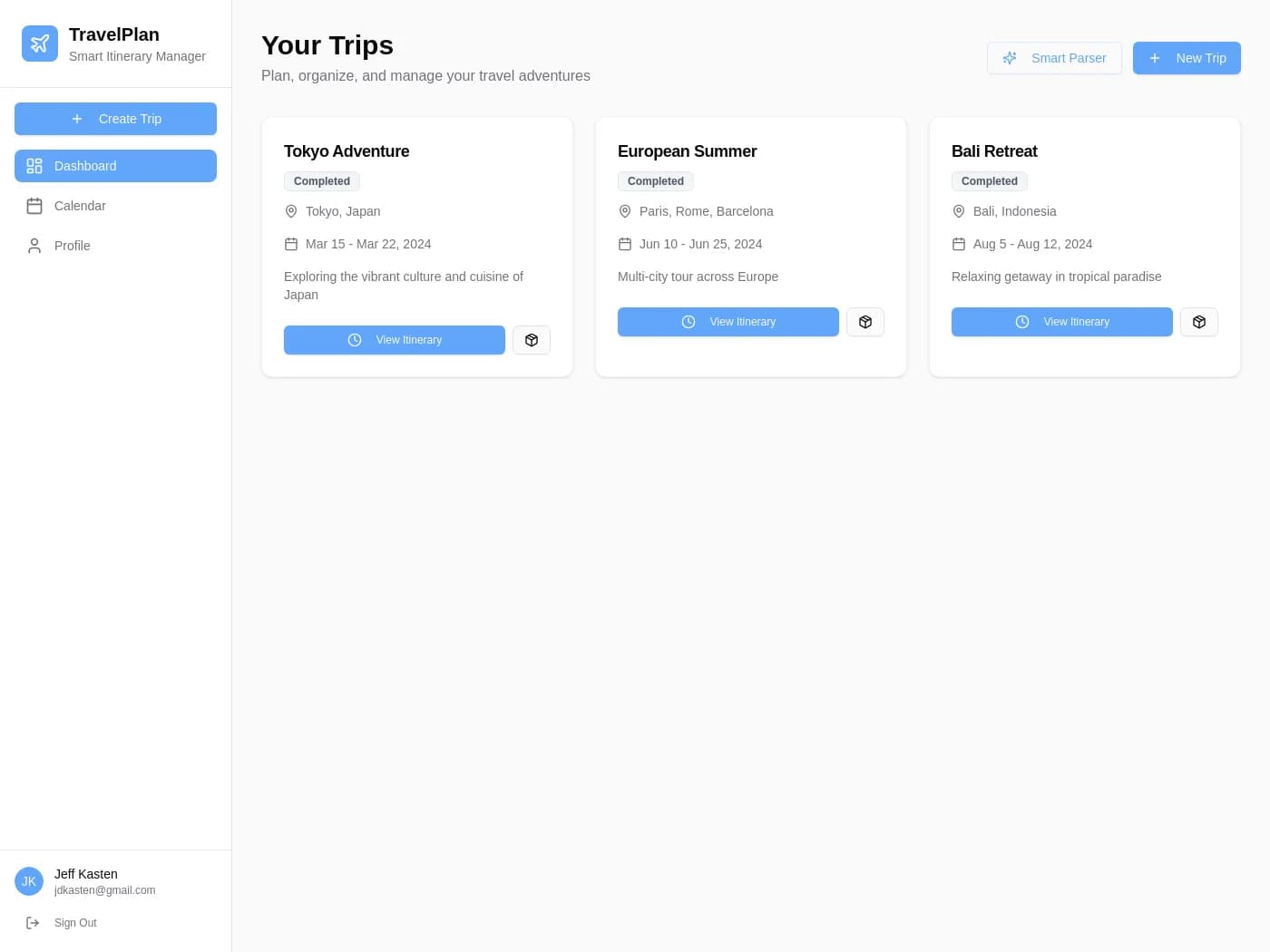 TravelPlan - Smart Itinerary Manager