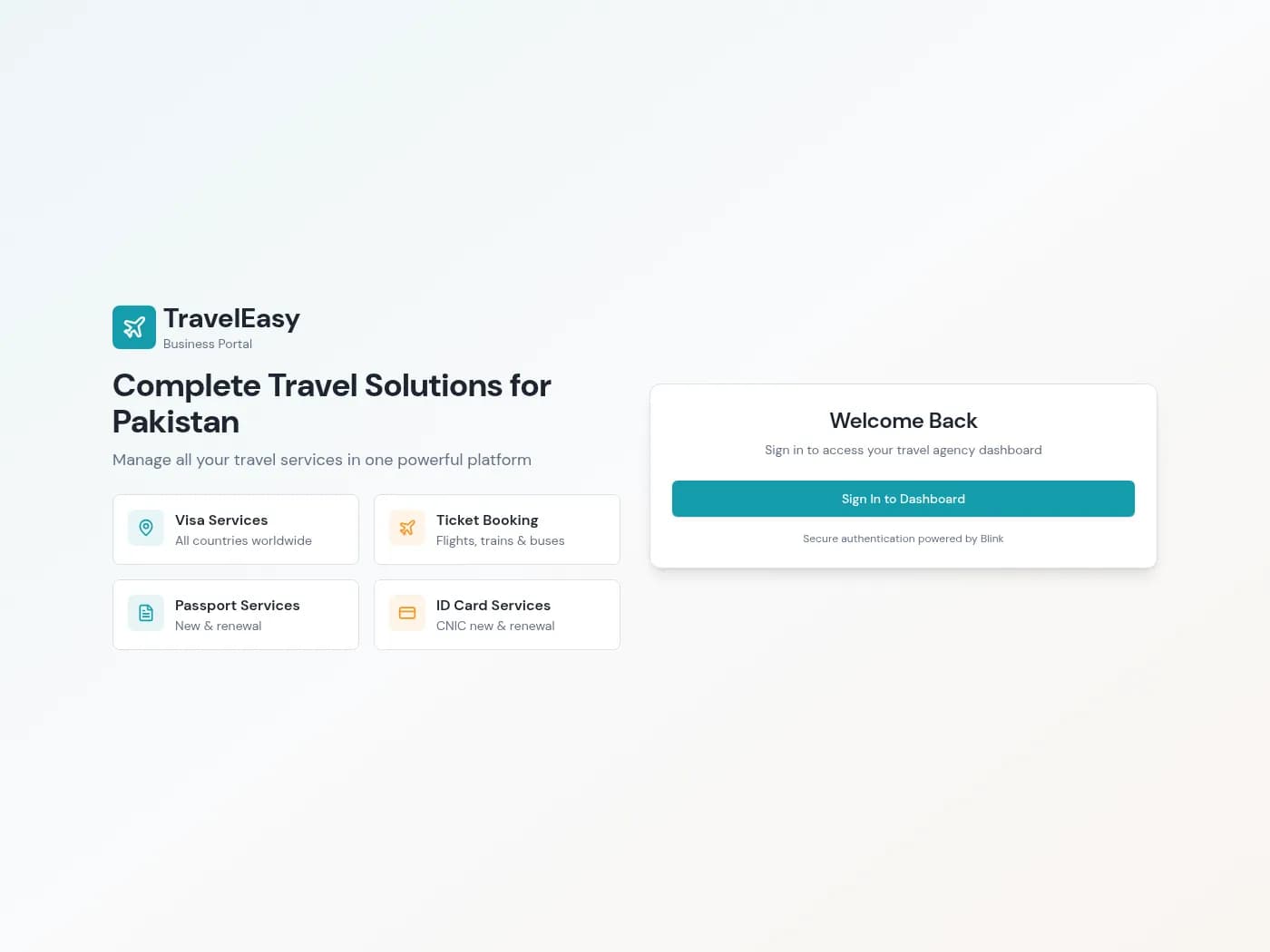 TravelEasy Business Portal