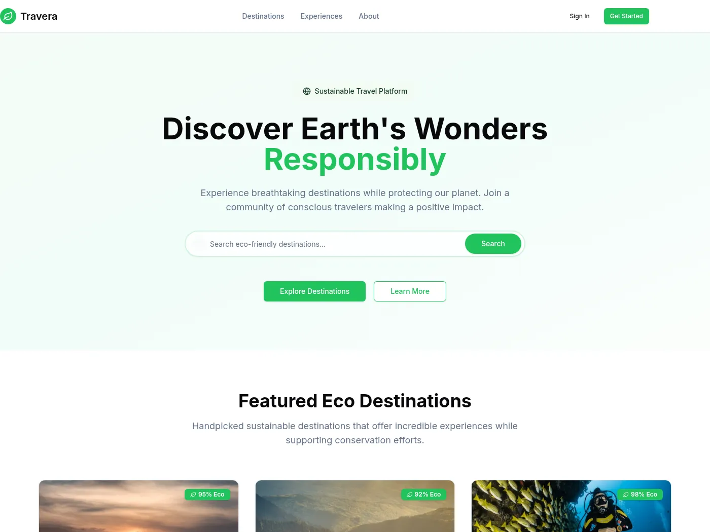 Travera Eco Tourism Platform