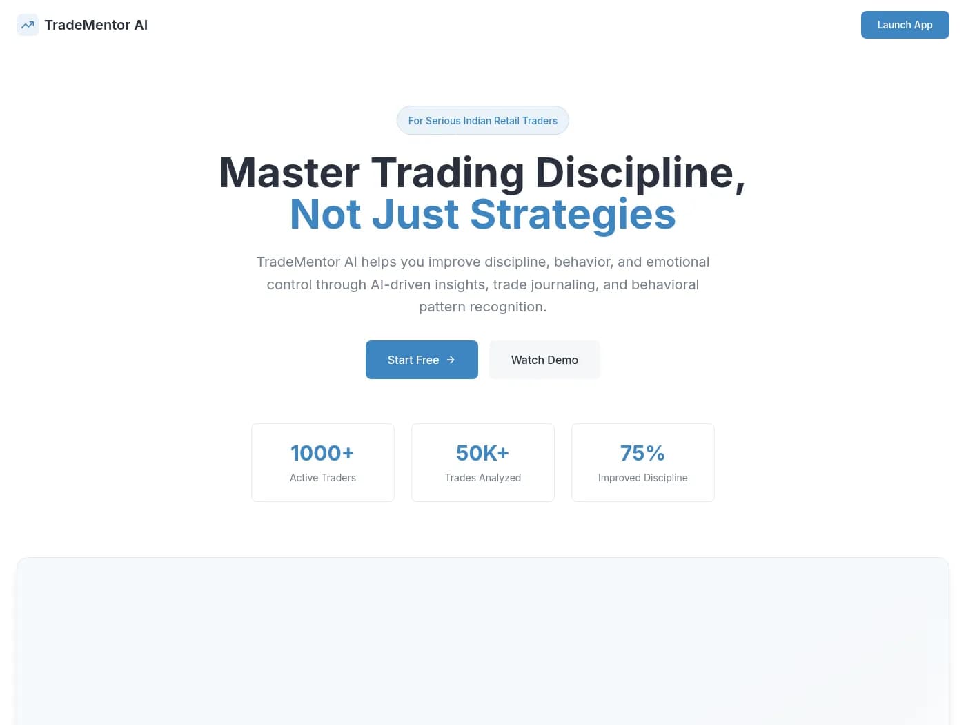 TradeMentor AI: Personalized Trading Discipline & Behaviour Coach for Indian Retail Traders