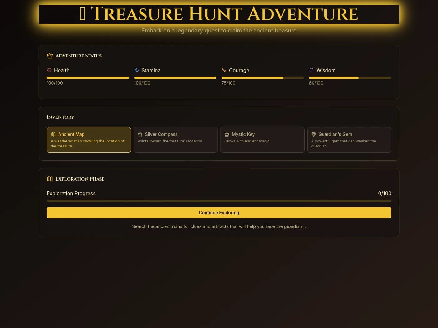 Treasure Hunt Adventure Game