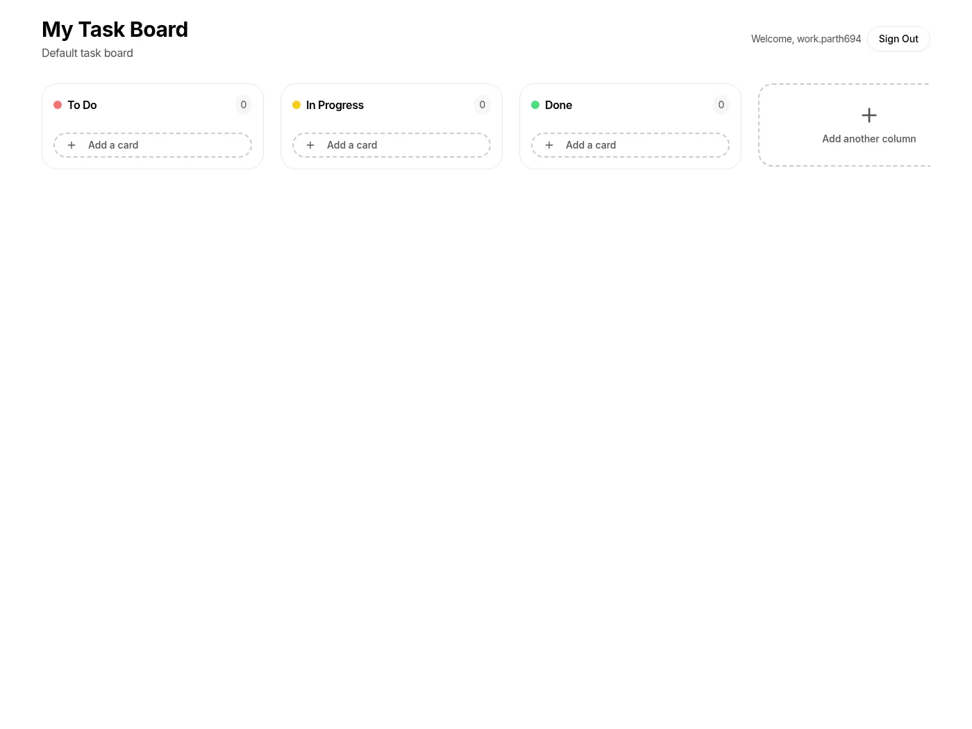 Trello-Style Task Board with Supabase