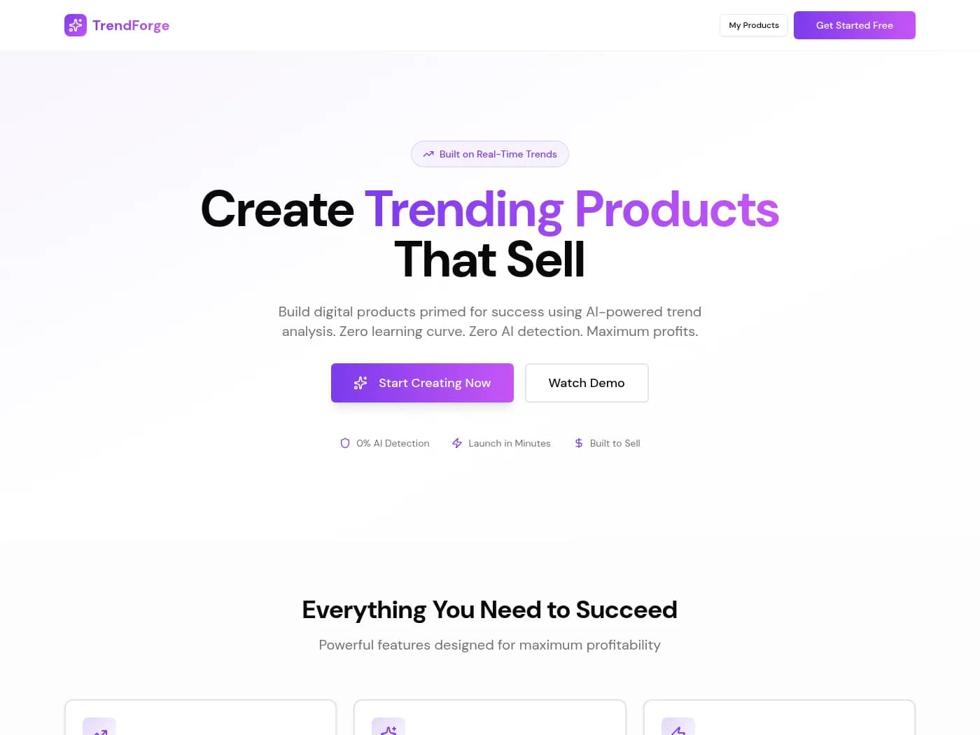 Trend-Driven No-Code Product Builder