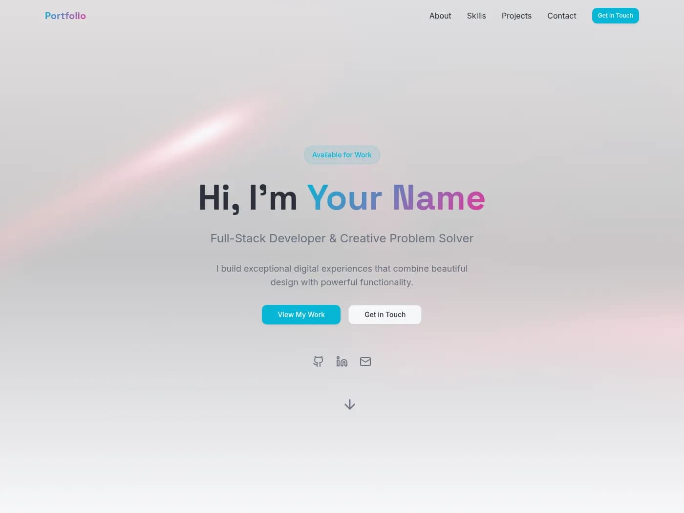Trendy Personal Portfolio Website