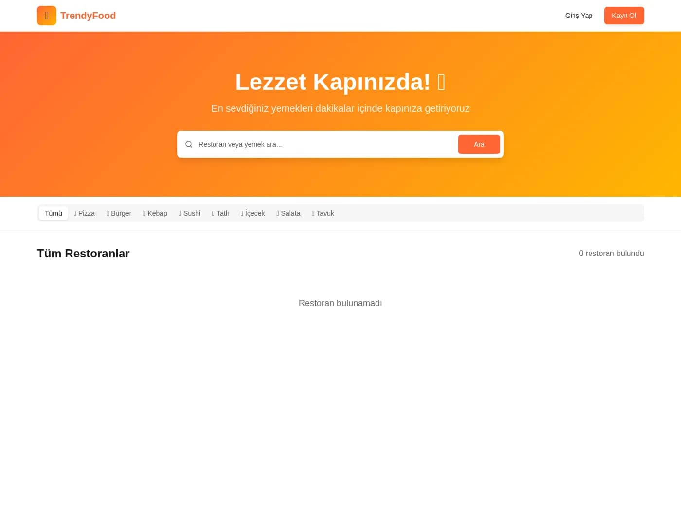 TrendyFood: Modern Multi-Role Food Delivery Platform