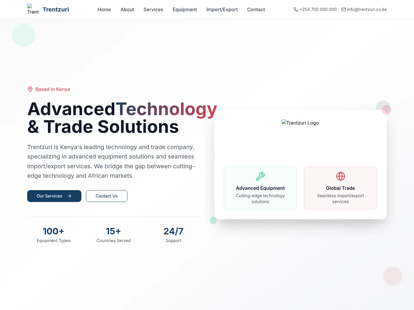 Trentzuri Company Webpage