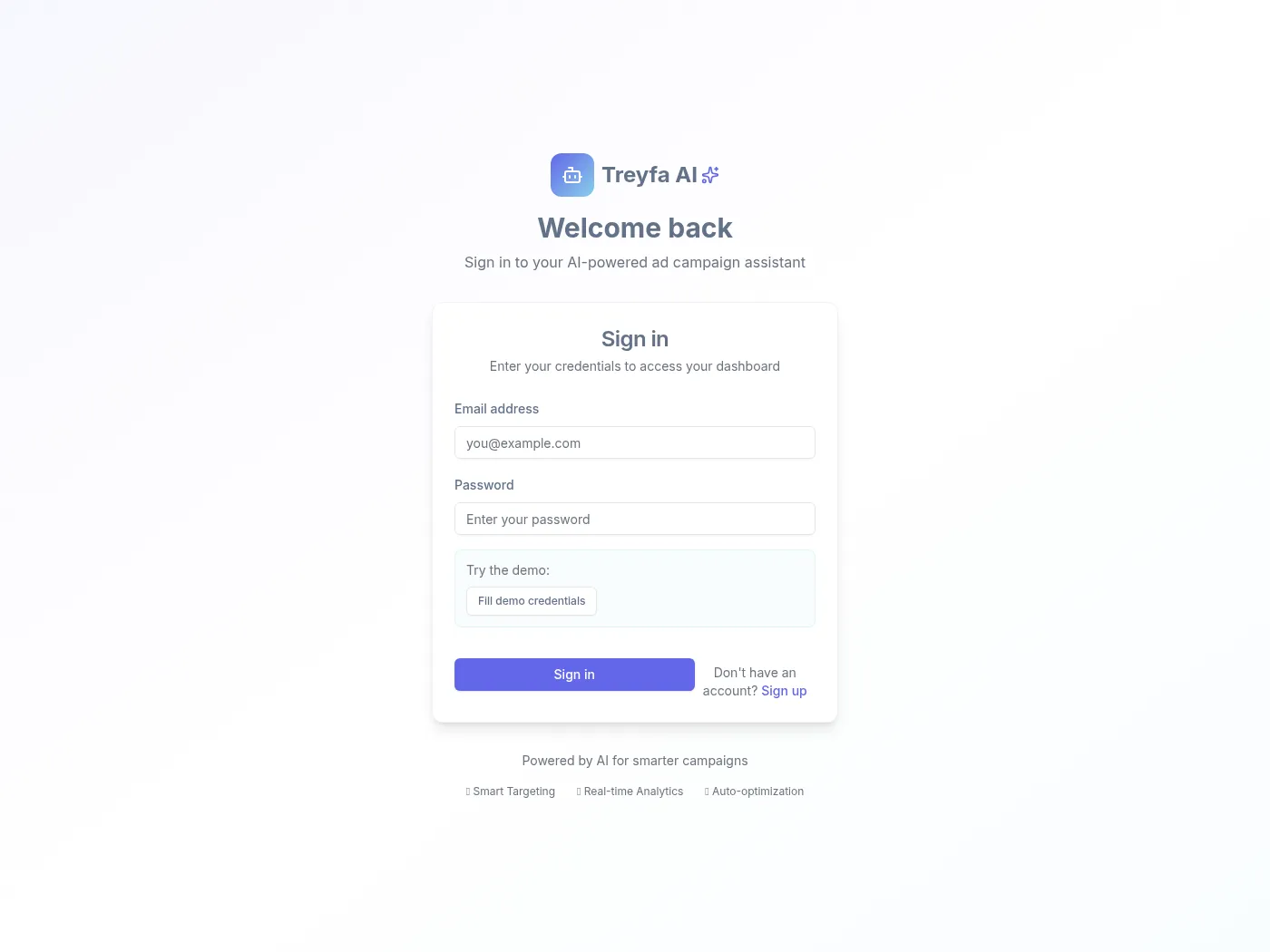 Treyfa AI-Powered Ad Campaign Assistant (MERN Stack)