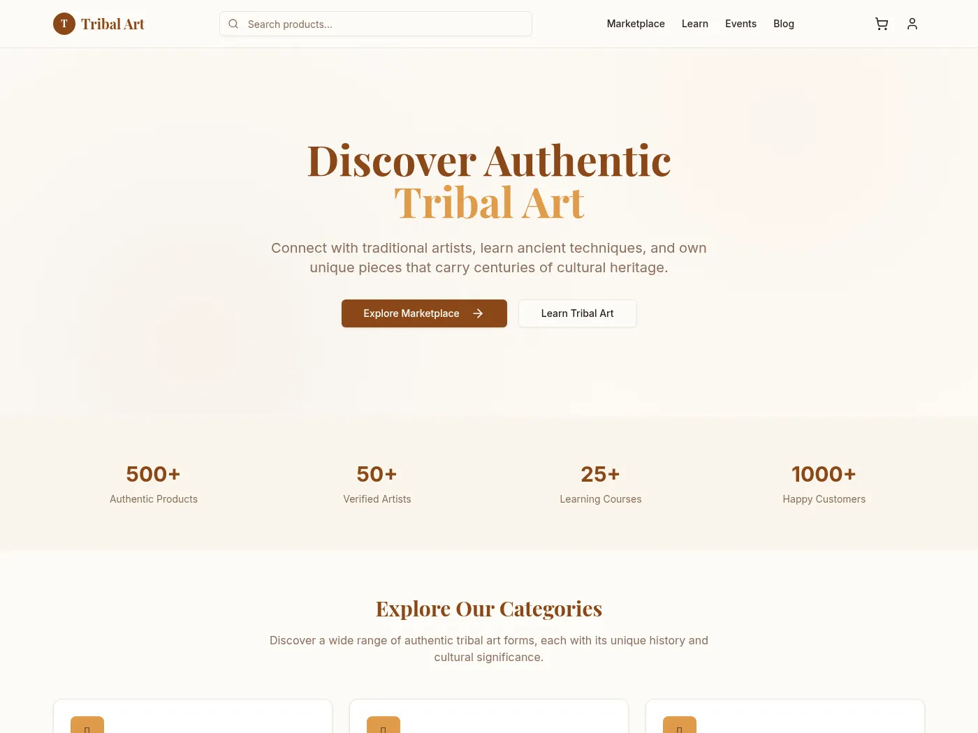 Tribal Art Marketplace & Learning Platform