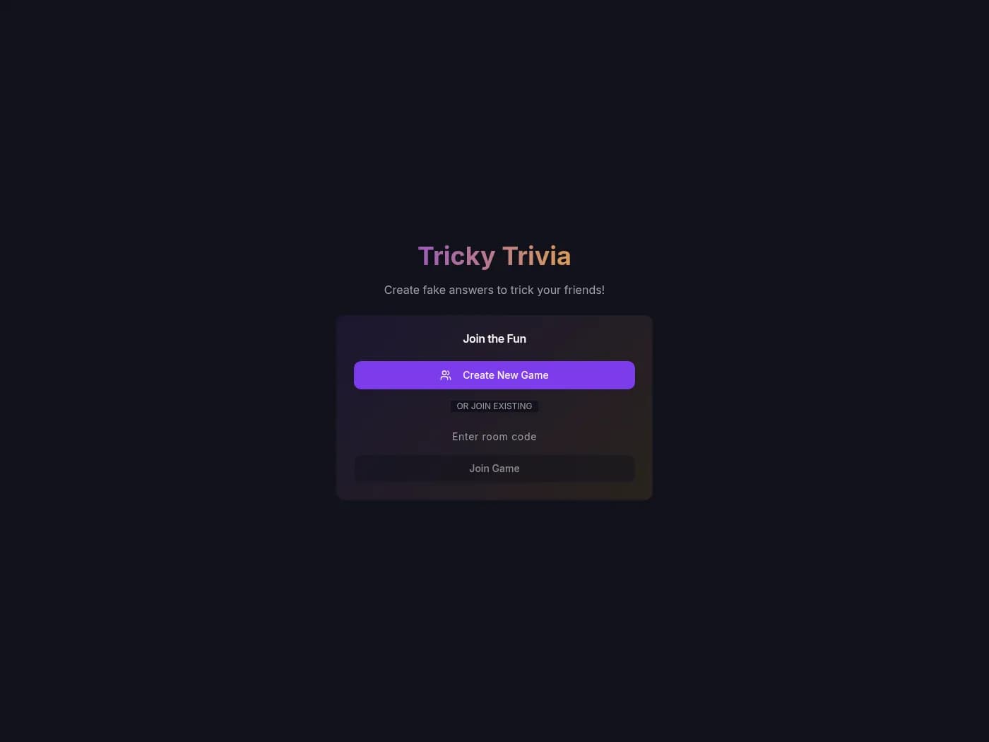 Tricky Trivia - Multiplayer Deception Game
