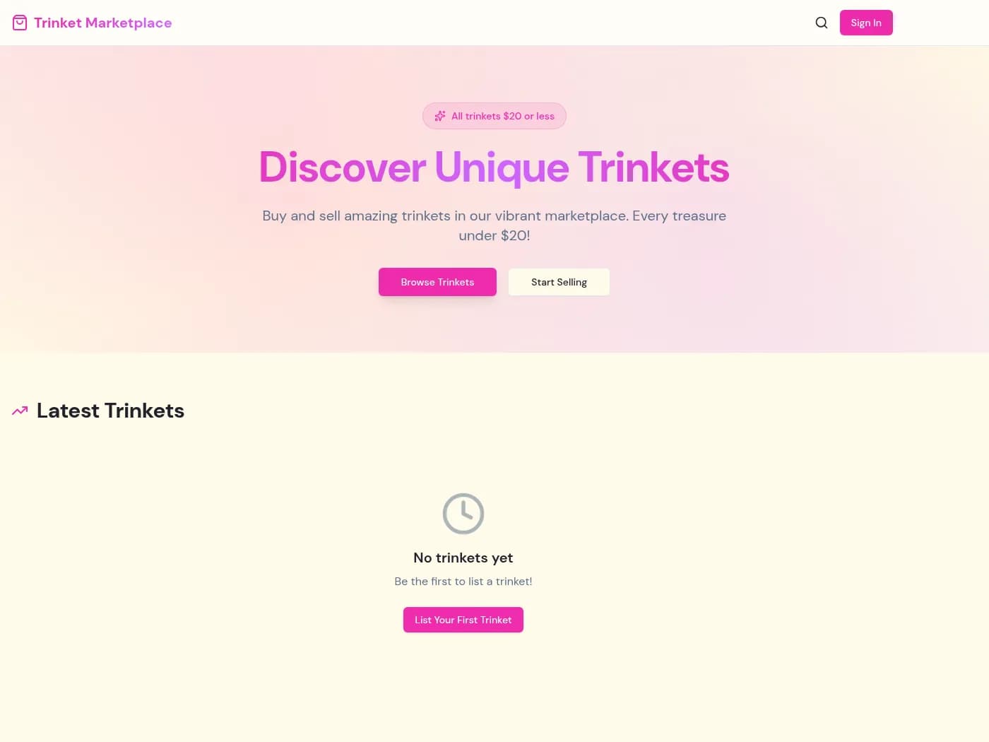 Trinket Marketplace