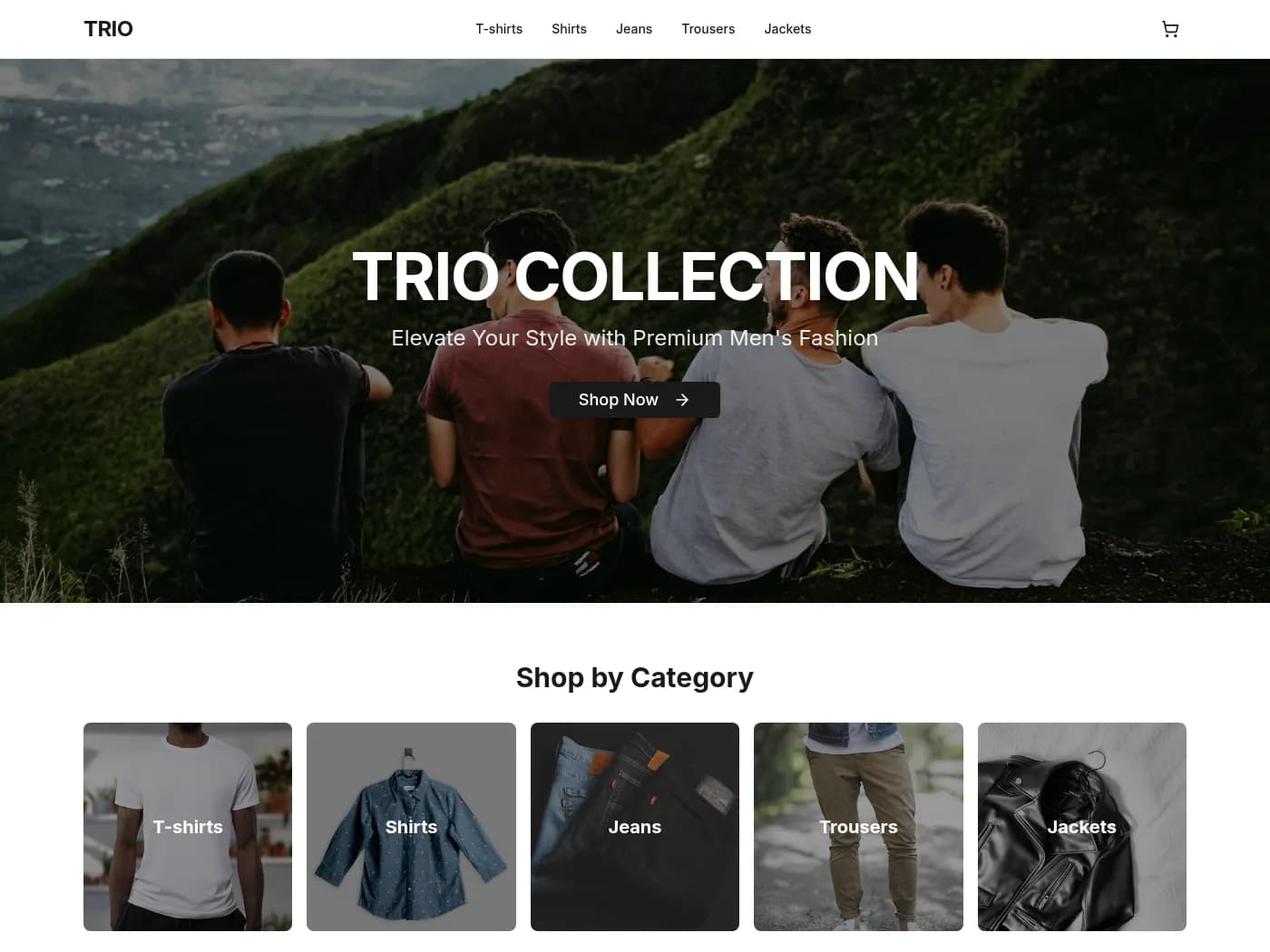 Trio Collection – Premium Men's Fashion E-Commerce Store
