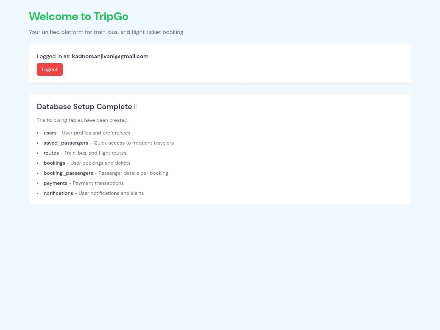 TripGo: Unified Train, Bus & Airline Ticket Booking App