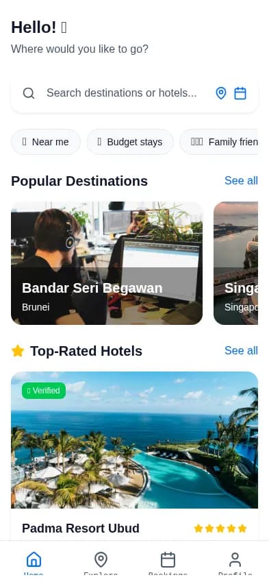 TripMate+ - Location-Based Travel Discovery & Hotel Booking Mobile App