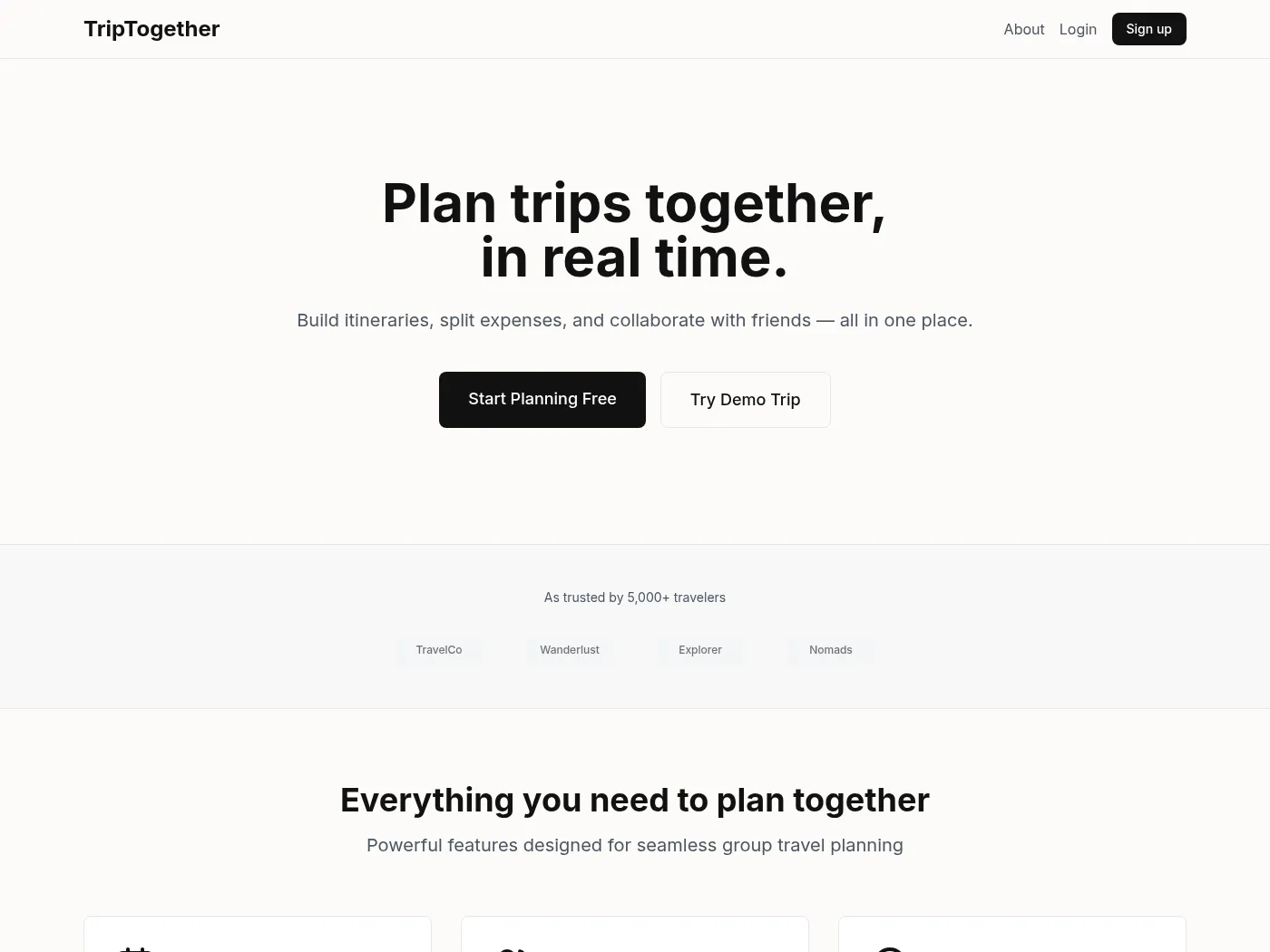 TripTogether — Collaborative Group Travel Planner Web App