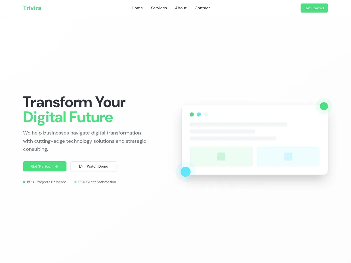 Trivira Website Clone