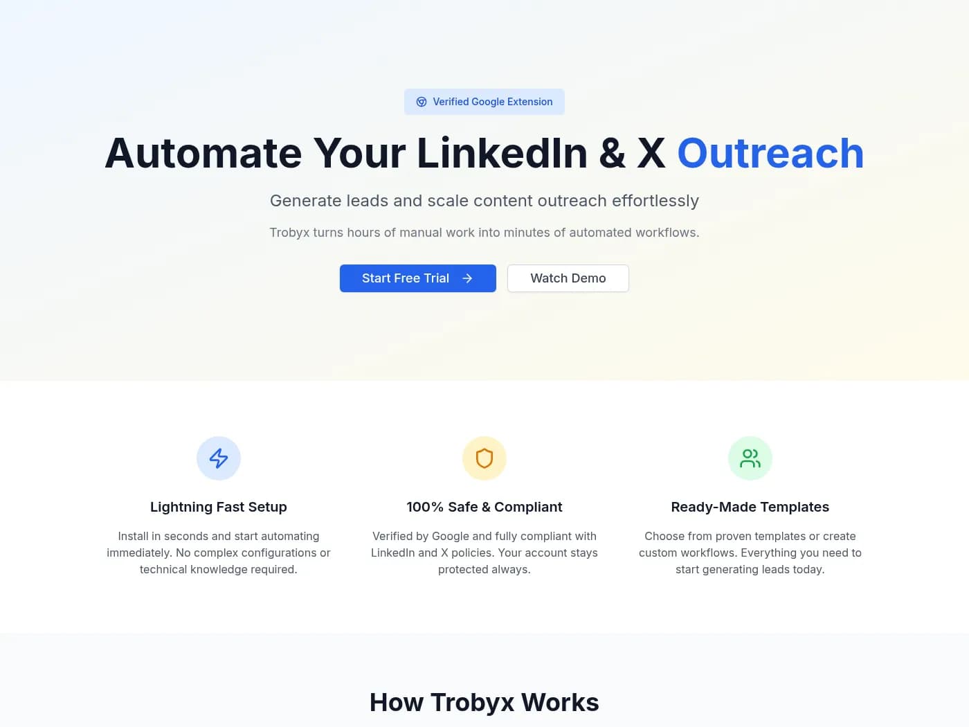 Trobyx Premium Website Copy & Landing Page