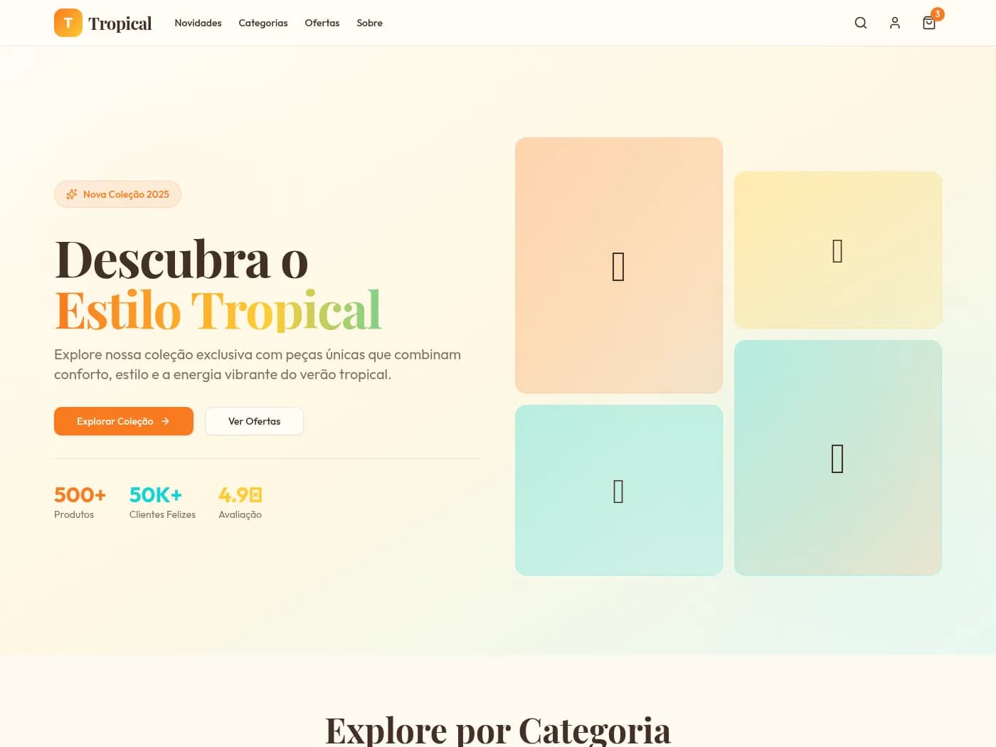 Tropical Shop Online Experience
