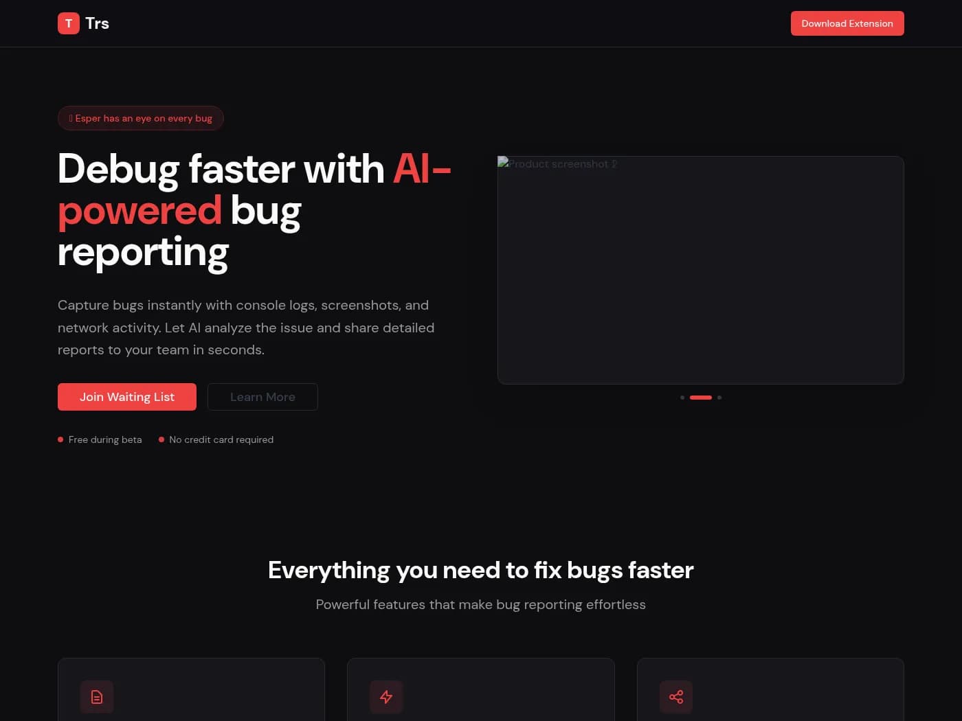 Trs Early Access Waiting List Landing Page
