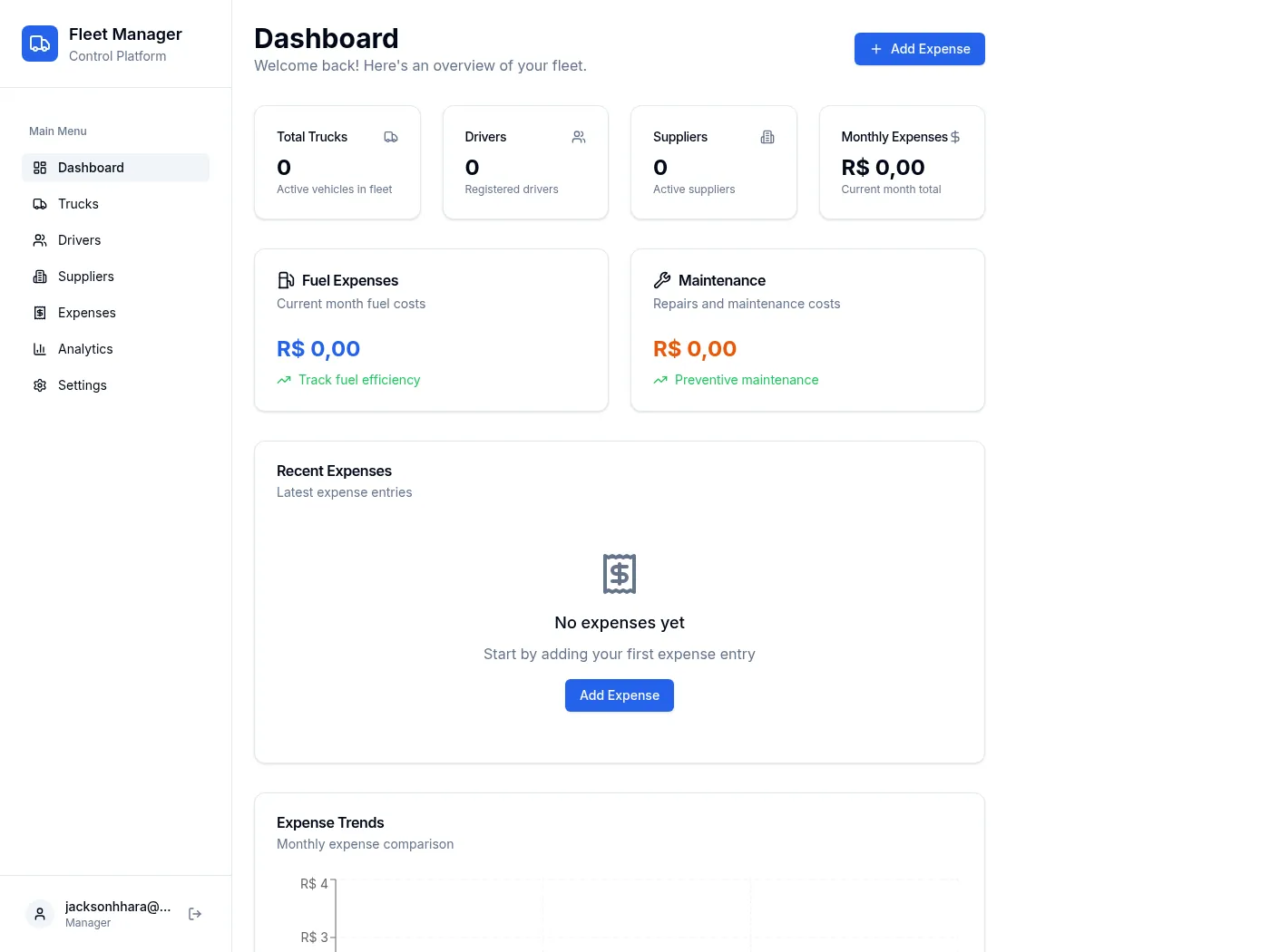 Truck Fleet Management and Expense Control Platform