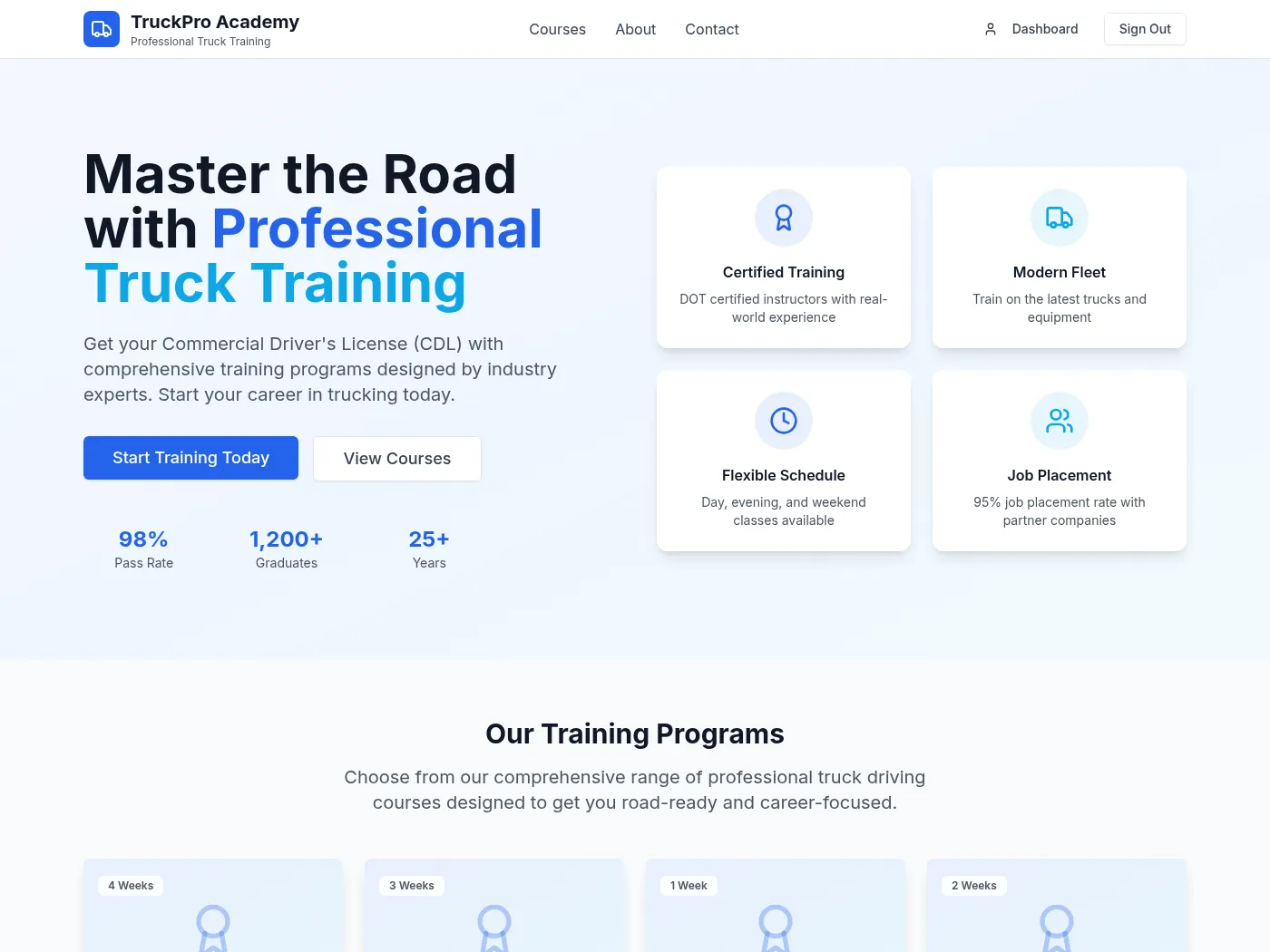 Truck Training Center LMS
