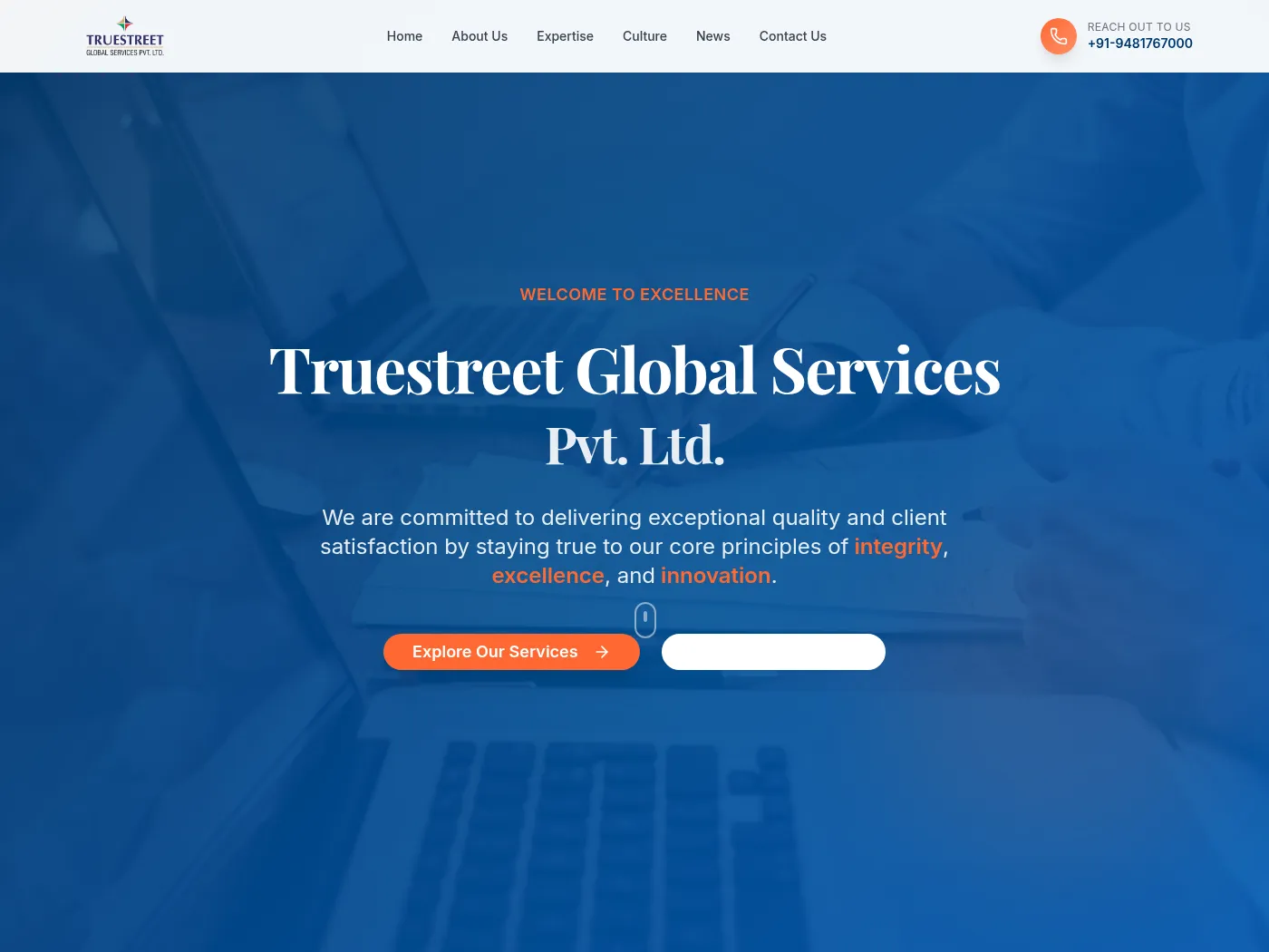 Truestreet Global Services Premium Website