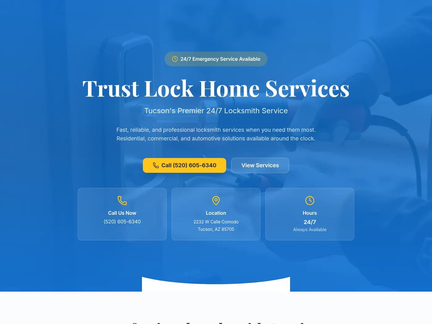 Trust Lock Home Services Locksmith Website