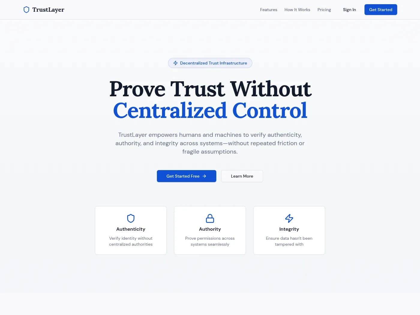 TrustLayer Web Platform