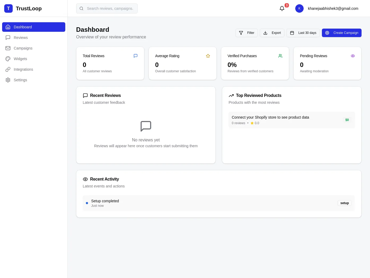 TrustLoop - Shopify Review & UGC Management App