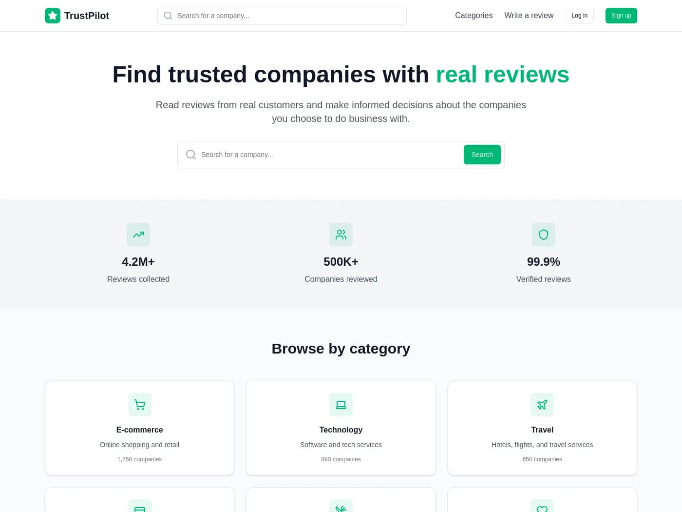 TrustPilot Clone - Customer Review Platform