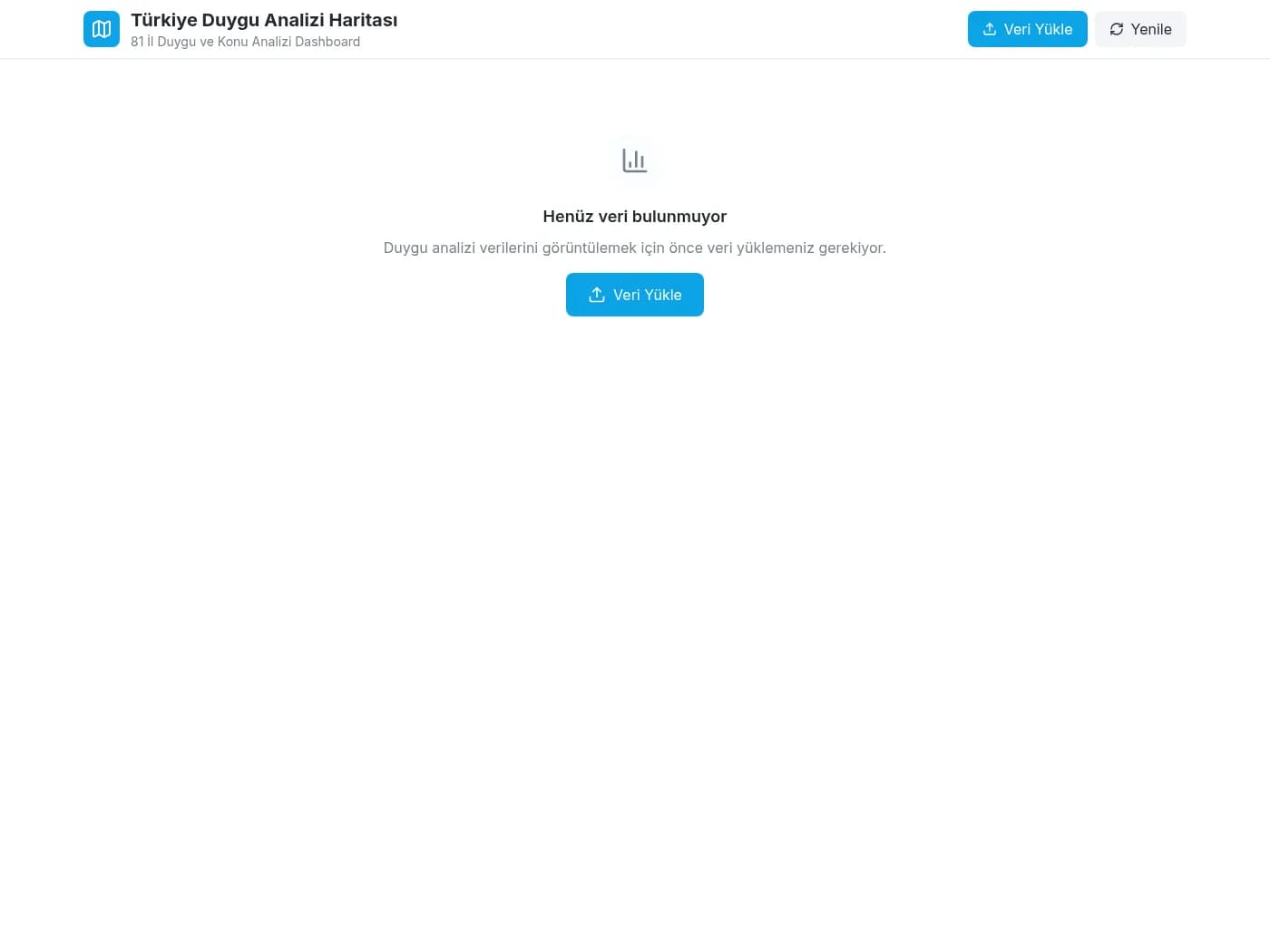 Türkiye Duygu ve Konu Analiz Haritası Web Uygulaması