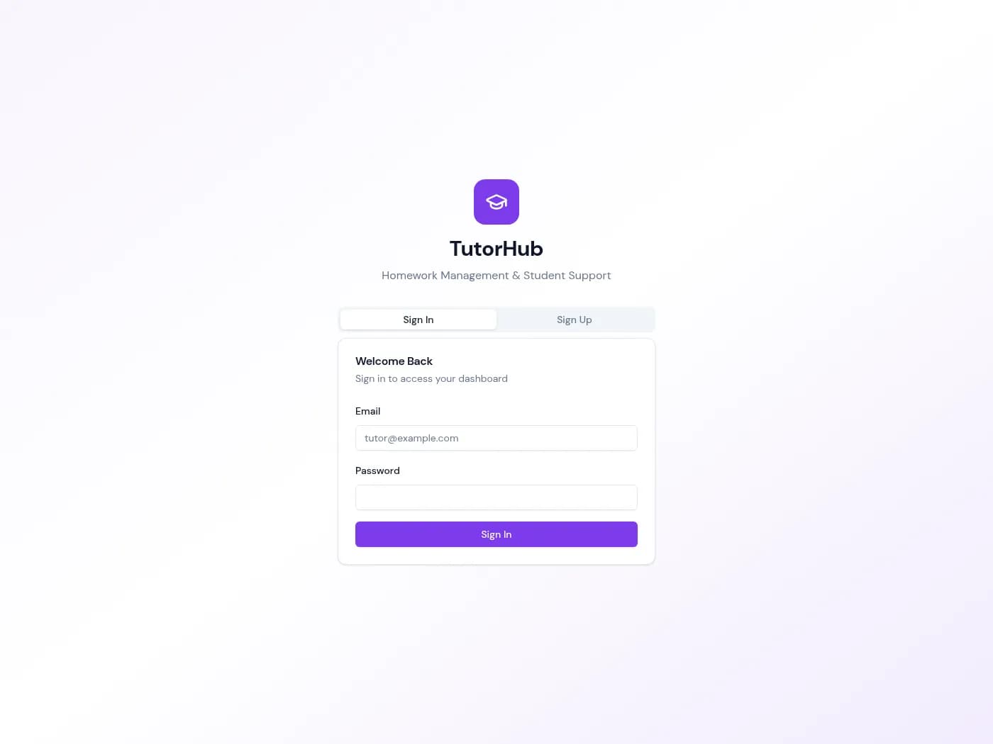 Tutor Homework Management & Student Support Platform