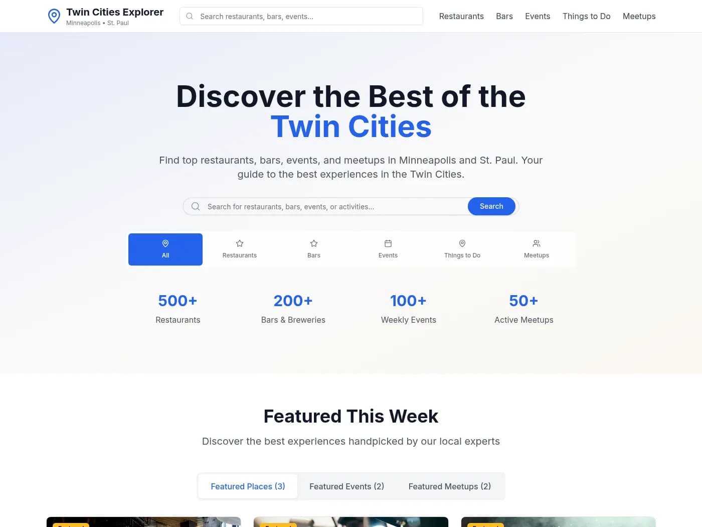 Twin Cities Explorer: Discover Restaurants, Bars, Events & Meetups