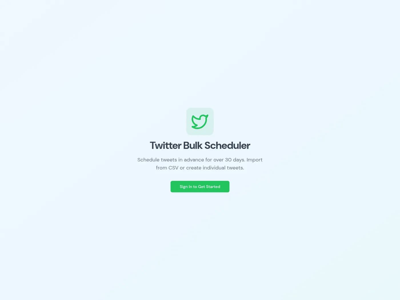 Bulk Twitter Post Scheduler