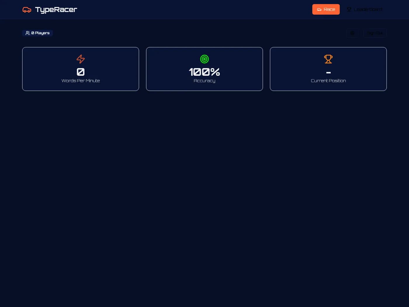 TypeRacer: Real-Time Competitive Typing Game