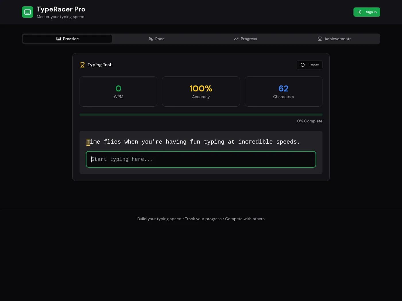 Real-Time Typing Speed Test & Competition