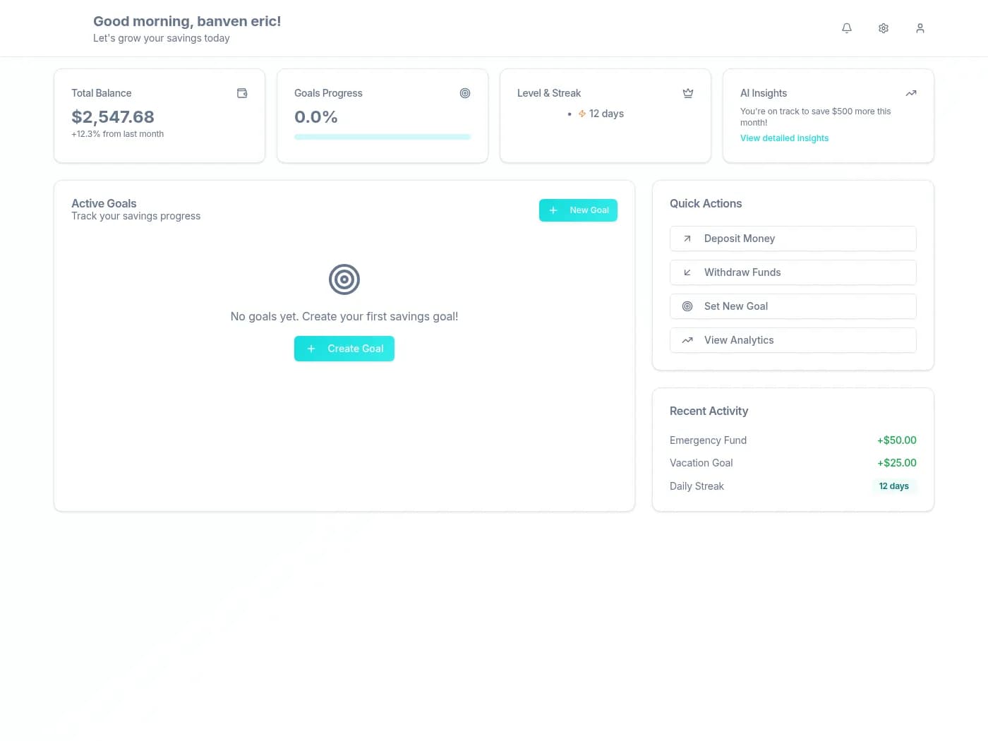 U-Trust Mini: The AI-Driven, Gamified, Emotionally Intelligent Savings App