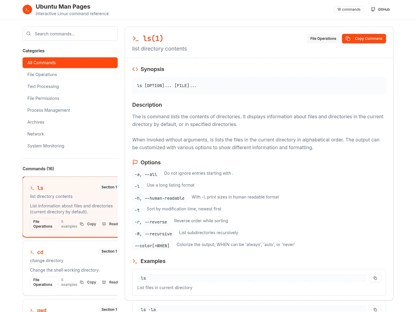 Ubuntu Man Page Companion