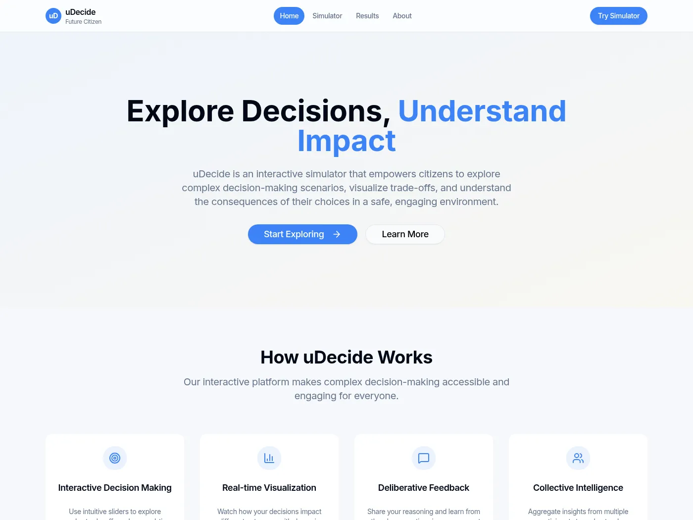 uDecide Simulator by Future Citizen