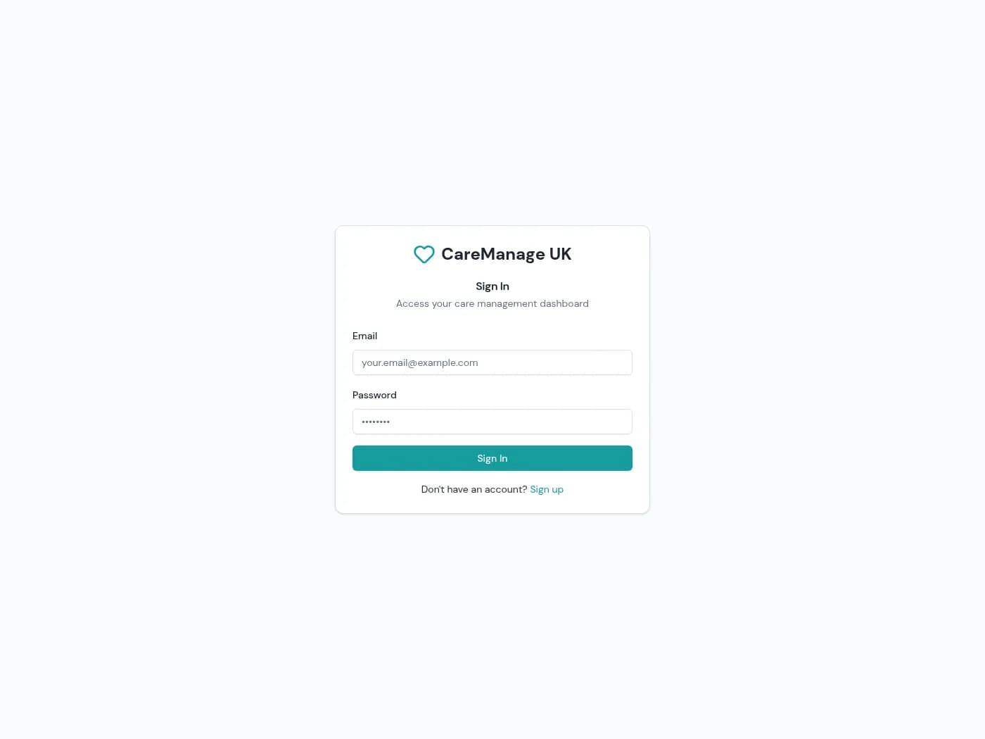UK Care Management Platform for Branch-Level Operations