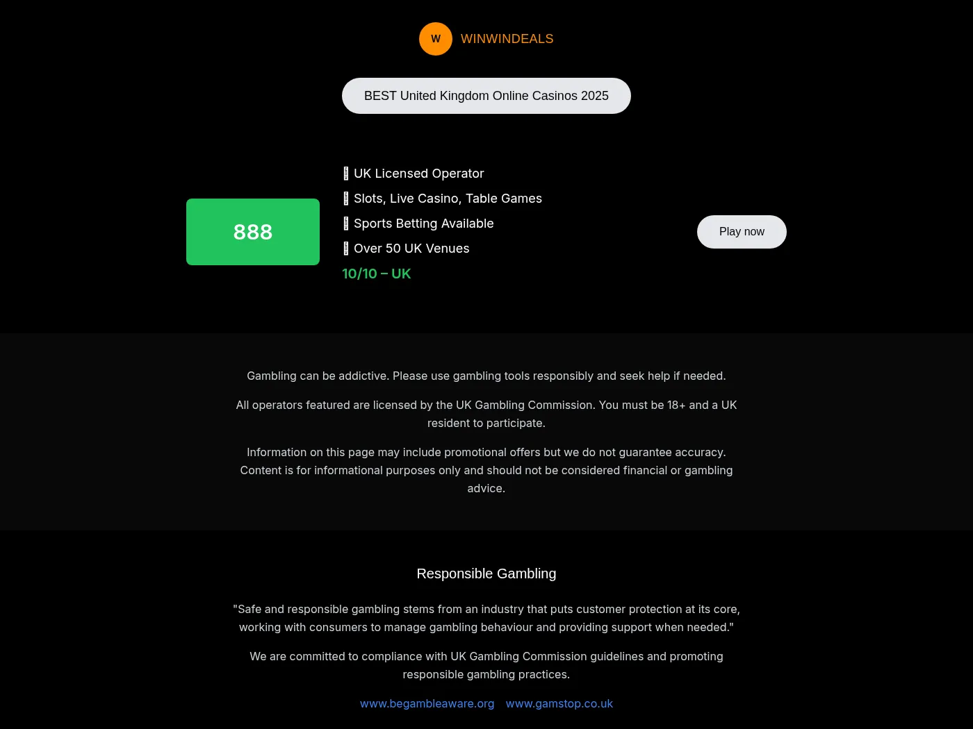 UK Casino Affiliate Landing Page – 888 Casino 2025 Spotlight
