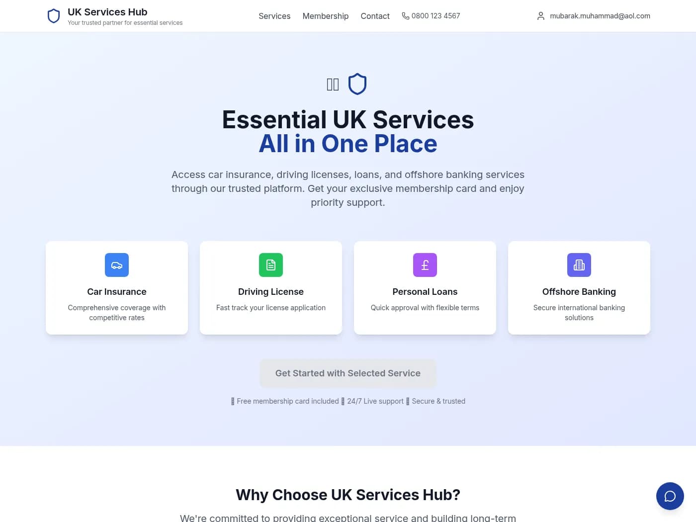 UK Multi-Service Membership Platform