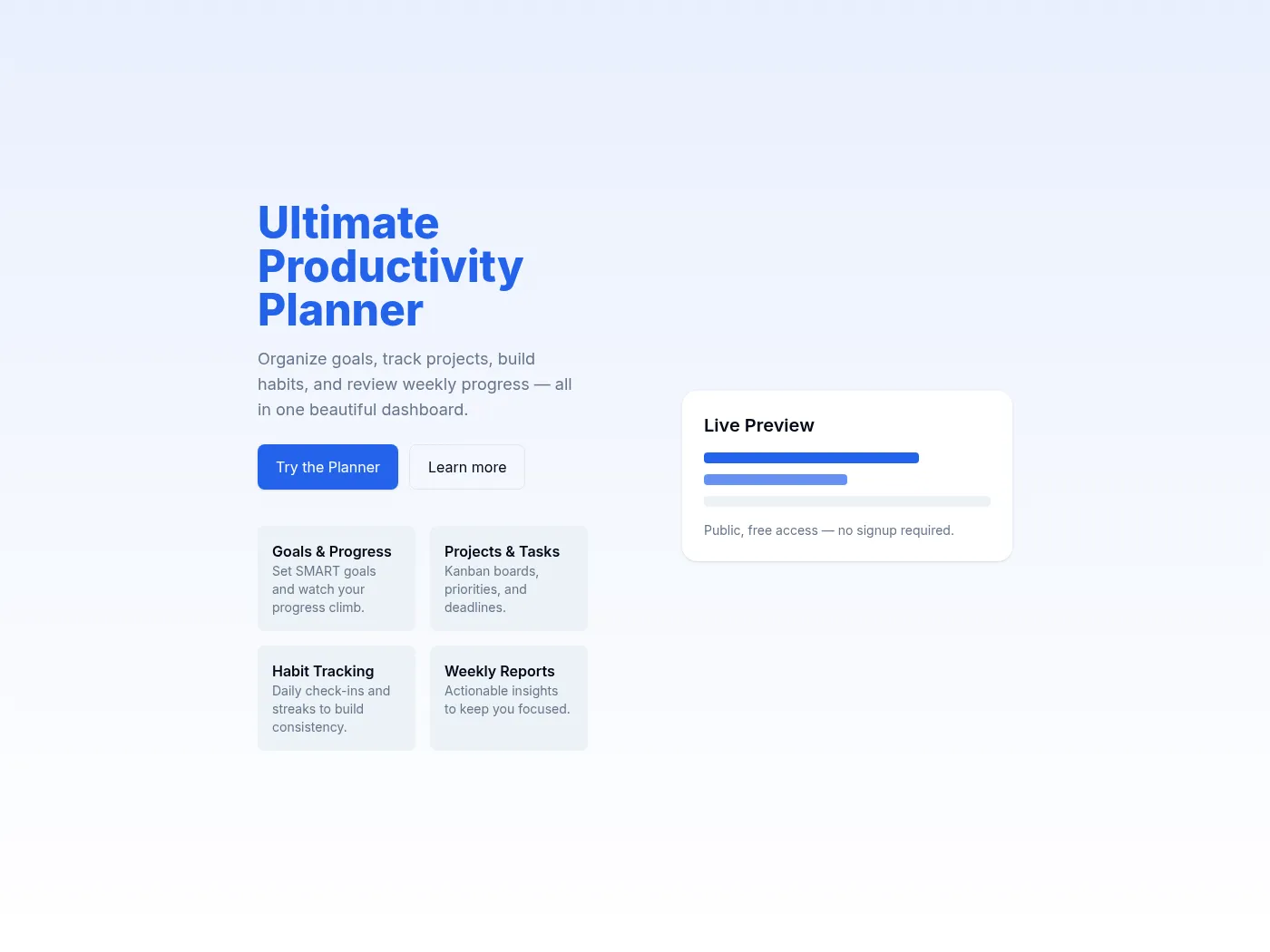 Ultimate Productivity Planner
