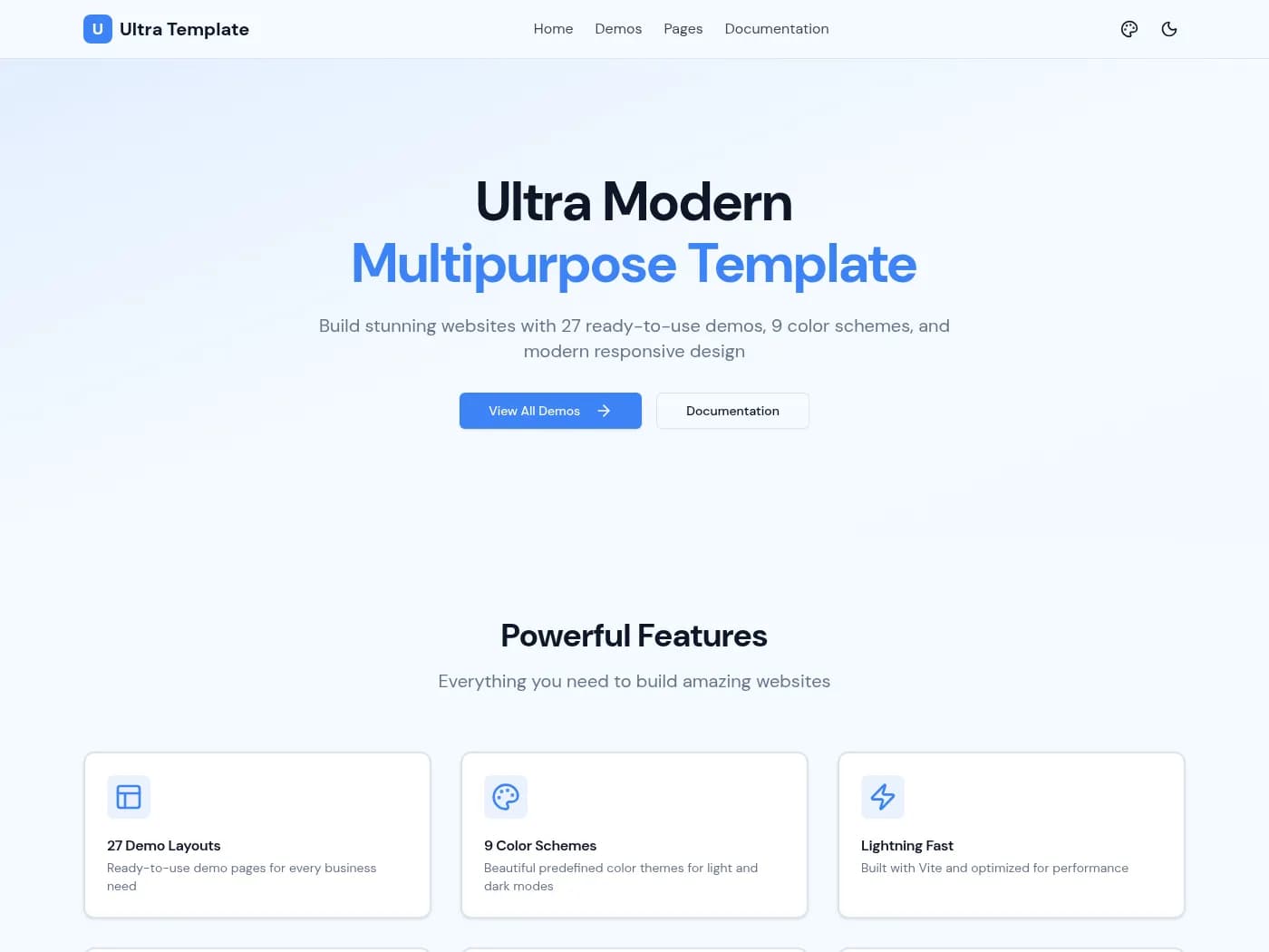 Ultra Modern Multipurpose Tailwind Template